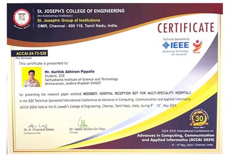 Happy To Share My Ieee Certificate On Publishing My Research Paper Of