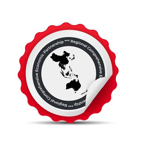Badge Sign With The Modern Regional Comprehensive Economic Partnership