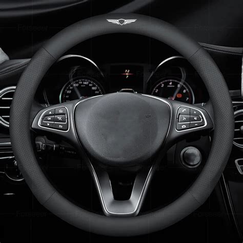 자동차 핸들 커버 현대 제네시스 쿠페 G70 G80 G90 Gv60 Gv70 Gv80 Ev 자동차 액세서리 미끄럼 방지 부드러운 가죽 38cm Aliexpress