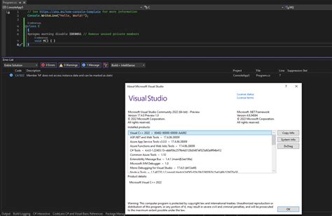 Error List Not Showing Suppressed Diagnostics · Issue 62498 · Dotnetroslyn · Github