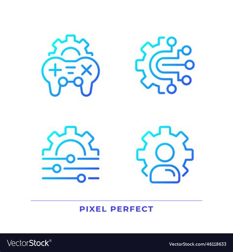 Personal Settings Pixel Perfect Gradient Linear Vector Image
