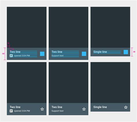 Grid Lists Components Material Design