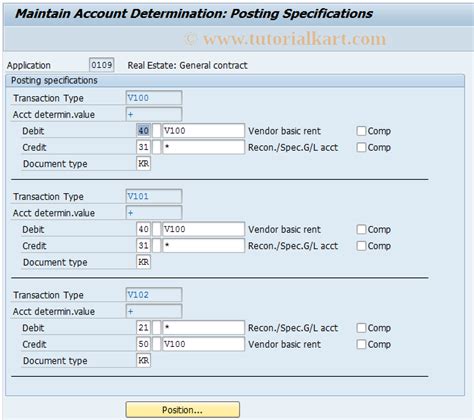 FOIT SAP Tcode Account Assign For RE General Contract