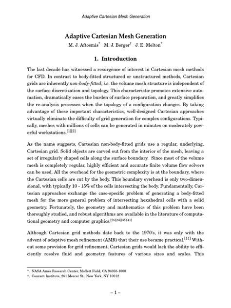 Adaptive Cartesian Mesh Generation Pdf Coordinate System Triangle