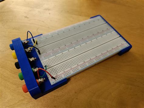 Breadboard Holder With Laboratory Plugs By Pfuscher666 Download Free Stl Model