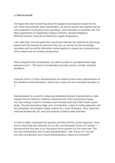 Lj Data Mining 6 Learning Journal Lj Data Structures6 We Began This Week By Learning About