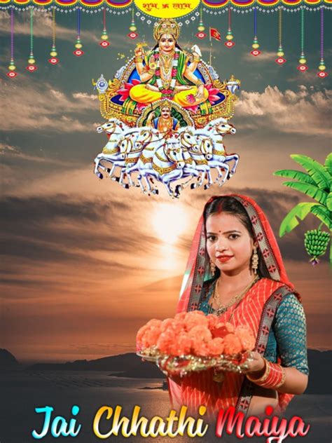 Girl Latest Happy Chhath Puja Background Hd For Photoshop Kreditings