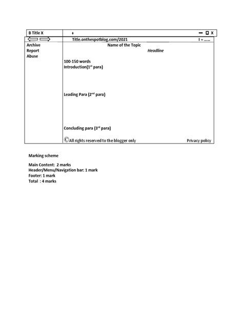 Blog Writing Format Pdf