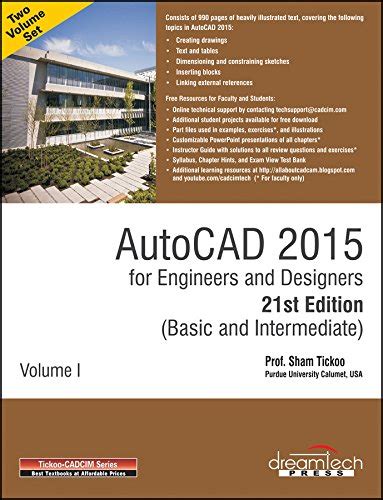 Autocad 2015 For Engineers And Designers Basic And Intermediate Vol 1 Br