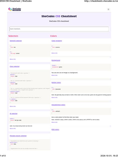 2024 Css Cheatsheet Shecodes Pdf Cursor User Interface Rgb