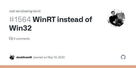 winrt instead of win32 · issue 1564 · rust windowing winit · github