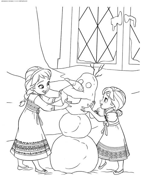 Elsa A Anna Forma Olaf And Raquo Omalovánky Pro Děti Tisk Barvy