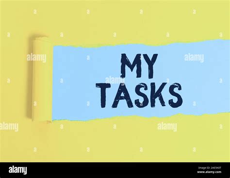 Writing Note Showing My Tasks Business Concept For Assigned Piece Of Work Often To Be Finished