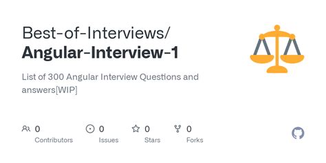 Github Best Of Interviewsangular Interview 1 List Of 300 Angular Interview Questions And