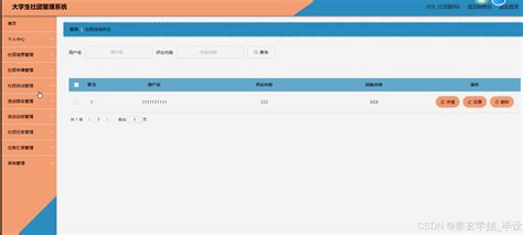 springboot毕设 大学生社团管理系统 程序 论文 csdn博客