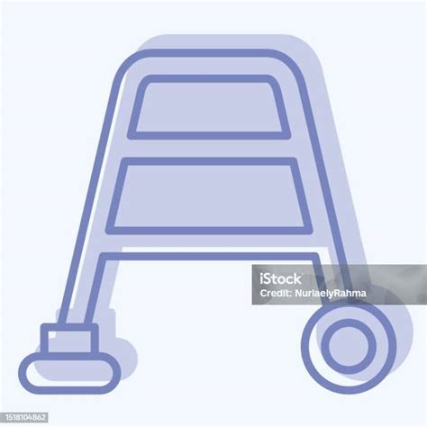 아이콘 워커 정형 외과 기호와 관련이 있습니다 투톤 스타일 심플한 디자인 편집 가능 간단한 그림 개선에 대한 스톡 벡터 아트 및