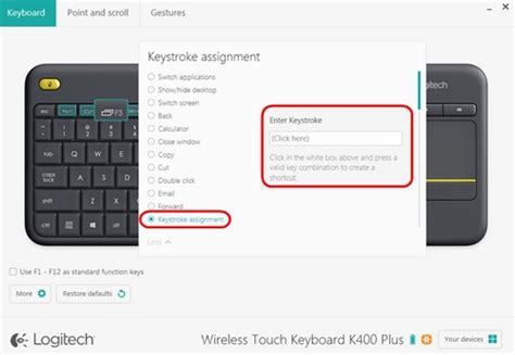 customize k400 plus keyboard function keys