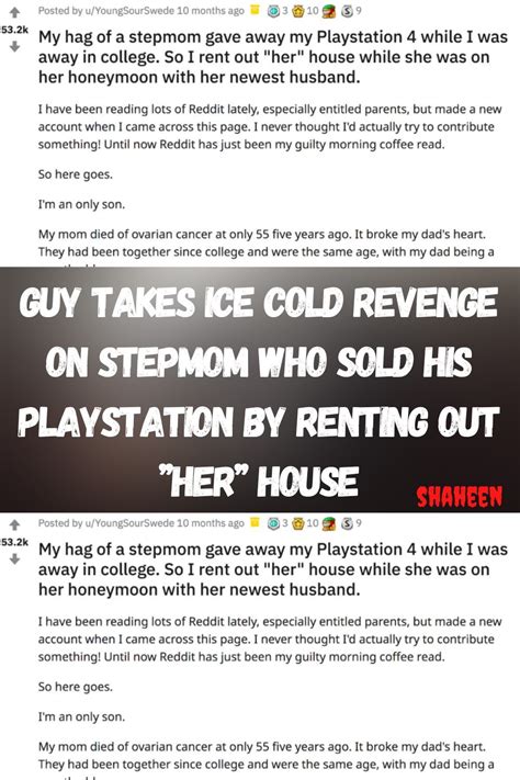 Guy Takes Ice Cold Revenge On Stepmom Who Sold His Playstation By