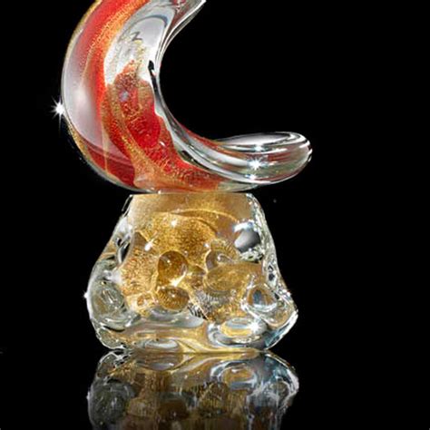 Lingua Di Suocera Murano Glas Skulptur