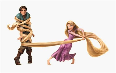 Rapunzel Download Png Flynn Rider Tangled In Rapunzels Hair Free