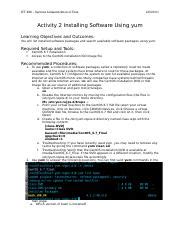 Activity 2 Installing Software Using Yum 2 Docx IFT 488 Systems