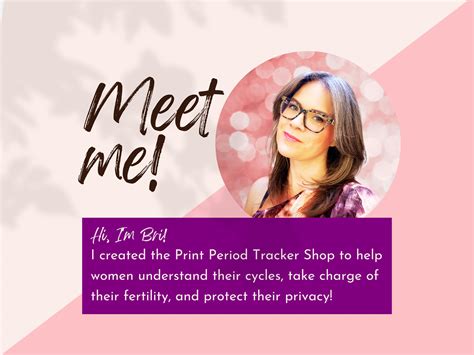 Printable Period Tracker Cycle Tracker Menstrual Tracker Fertility