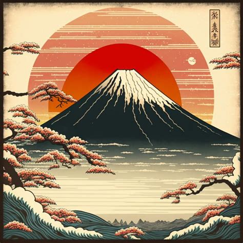 Mt Fuji Sunrise Mdgmlrs Art Digital Art And Ai Ethnic Cultural