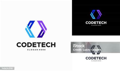 Modern Coding Simbol Desain Konsep Vektor Programmer Teknologi Simbol Ikon Vektor Ilustrasi Stok