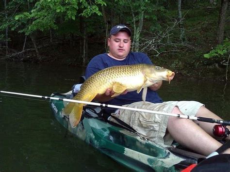 Big Carp Landed From Tiny Boat Tlo Outdoors