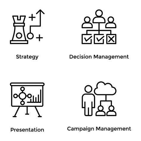 Project Management Line Icons 28636101 Vector Art At Vecteezy