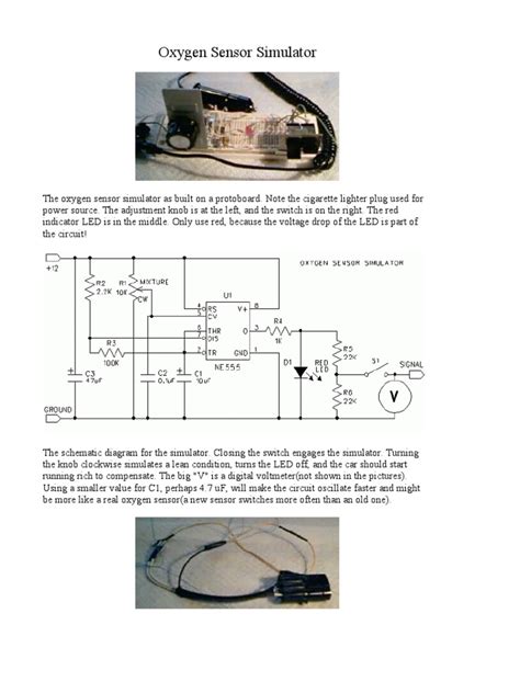 Oxygen Sensor Simulator Jumper Pdf Resistor Electronic Circuits