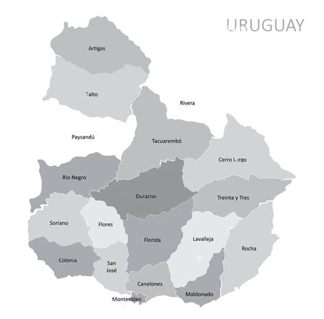 Printable Uruguay Provinces Map Free Download And Print For You