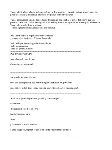 Comandos Configuracion Ubuntu 2004 Pdf Desarrollo De Software