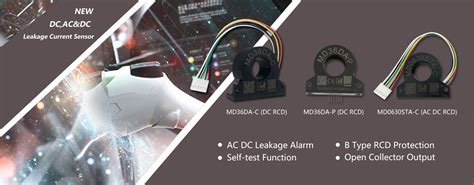 Integrated Residual Current Monitoring Self Test B Type RCD AC MA DC MA Leakage Sensor