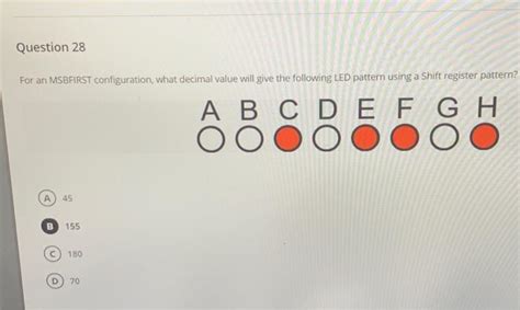 Solved Question 28 For An Msbfirst Configuration What