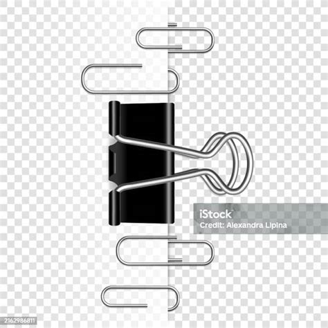 벡터 금속 종이 클립 절연 통하고 있는 투명한 배경 현실적인 종이 홀더 0명에 대한 스톡 벡터 아트 및 기타 이미지 0명 3차원 형태 강철 Istock