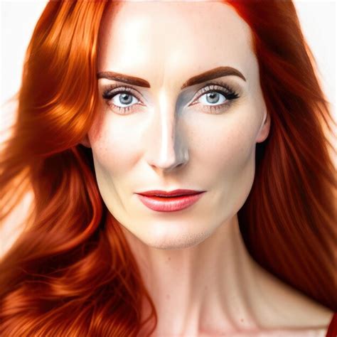 Photo Portrait Young Redhead Woman For Beauty Products Generative Ai Premium Ai Generated Image