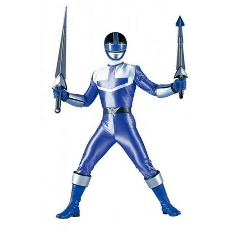 Power Rangers Time Force Blue Suit Cosplay Costume With Cosplay Boots Shoes