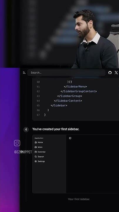 Shadcn Introduce New Sidebar Component Coding Javascript Programming Nextjs Shorts
