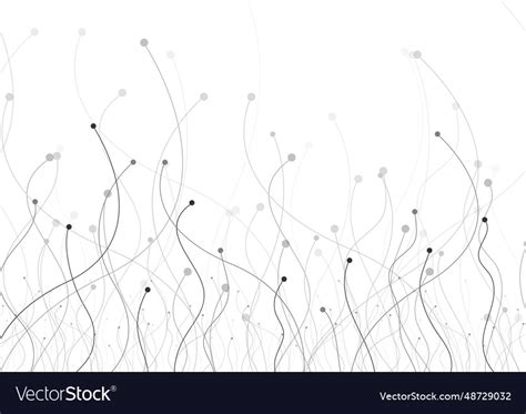 Grey Wavy Lines Circuit Board Connection Vector Image
