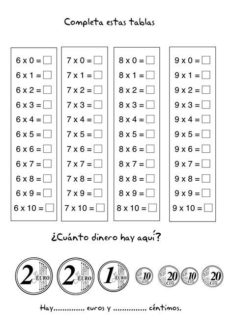 Tarjetas De Multiplicacion Para Imprimir Tablas De Multiplicar Fichas De Matematicas