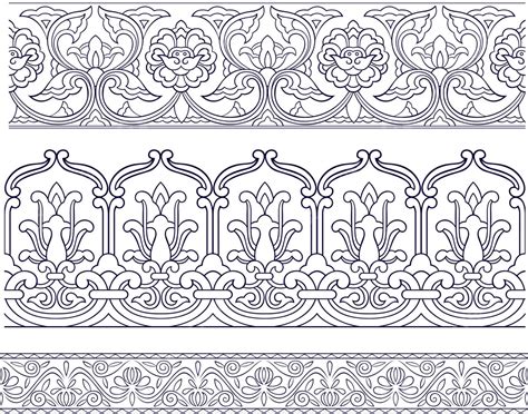 Seamless Ornate Element Border Scroll Vector Ornament Vector Scroll