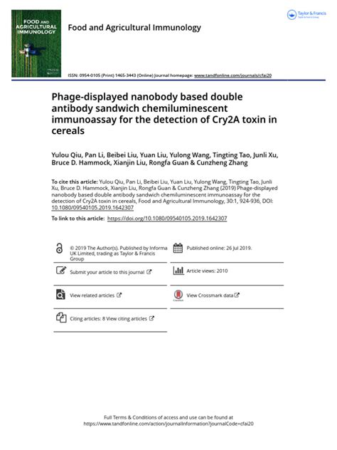 Phage Displayed Nanobody Based Double Antibody Sandwich