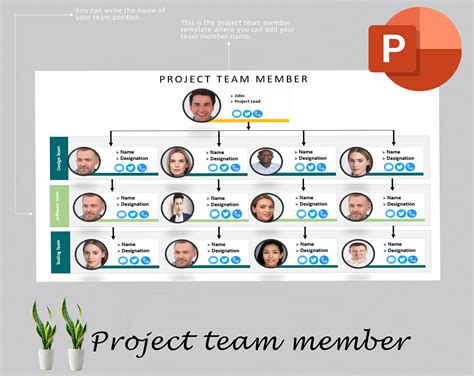 Project Team Members Chart Project Management Template Project Organisation Chart Project