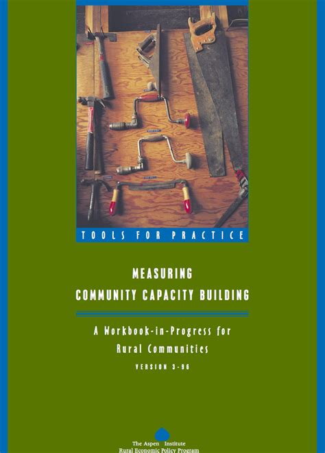 Tool Measuring Community Capacity Building Rural Communities