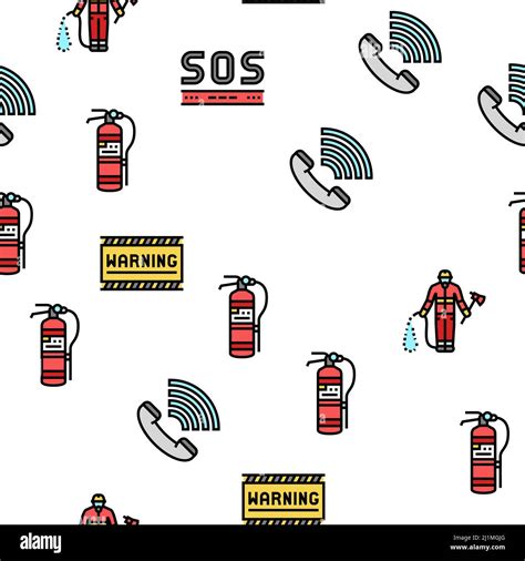 Emergency Helping In Accident Vector Seamless Pattern Stock Vector Image And Art Alamy