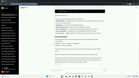 Cursor In Python Macro For Libreoffice Calc Doesn T Move Youtube