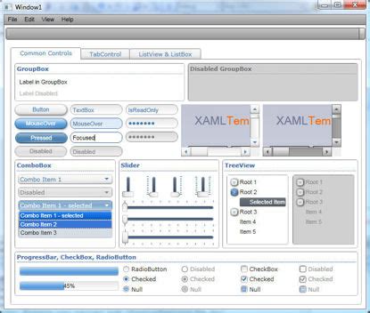 WPF Themes Styles Templates XAMLTemplates Net