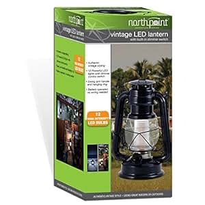 Northpoint 12 Led Lantern Vintage Style Dark Blue Amazon Ca Sports