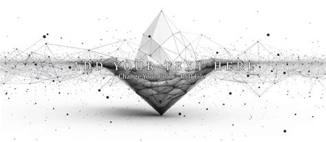 Premium PSD Abstract Geometric Network Of Connected Dots
